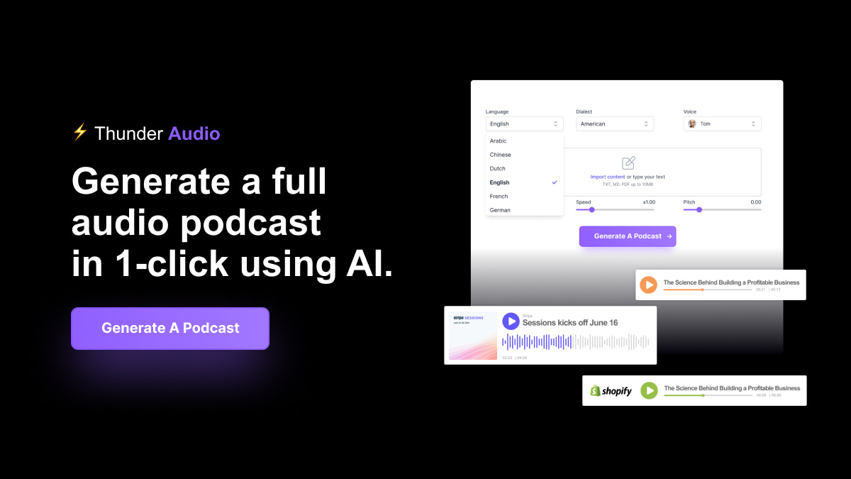 AI Voice Generator & human-like Text to Speech Online — Thundercontent